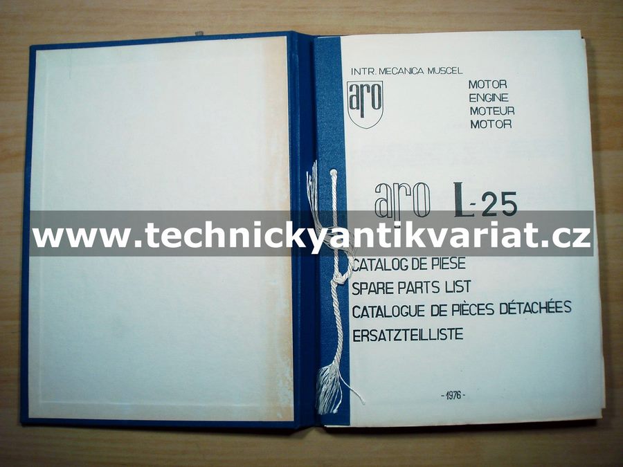 Aro L25 motor - katalog náhradních dílů (1976) | Technickyantikvariat ...