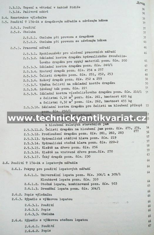 Samohybný jeřáb T174-2A - návod k obsluze (1982) | Technickyantikvariat ...