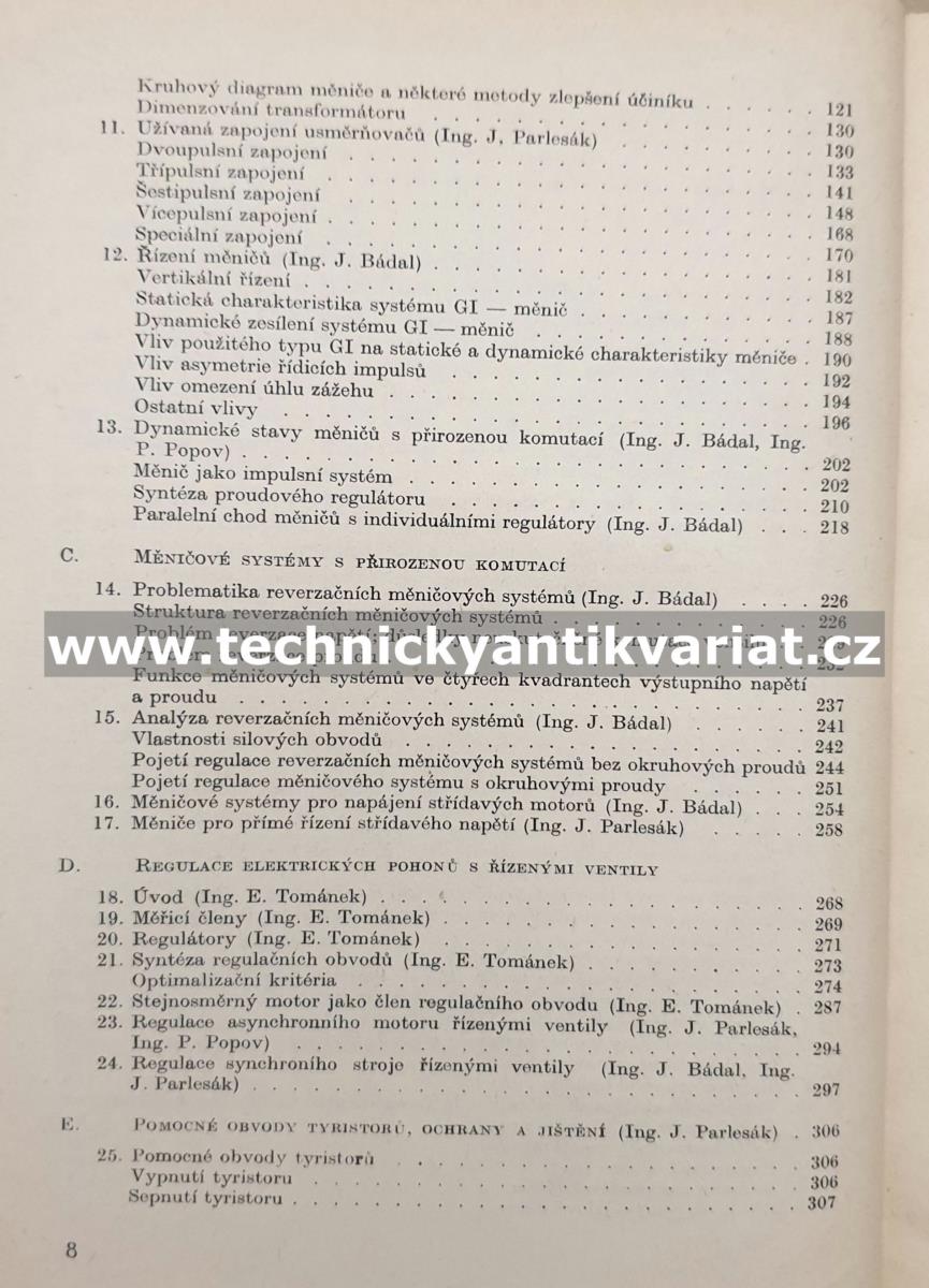 Elektrické pohony s tyristory - Bádal, Parlesák, Popov, Tománek (1970 ...