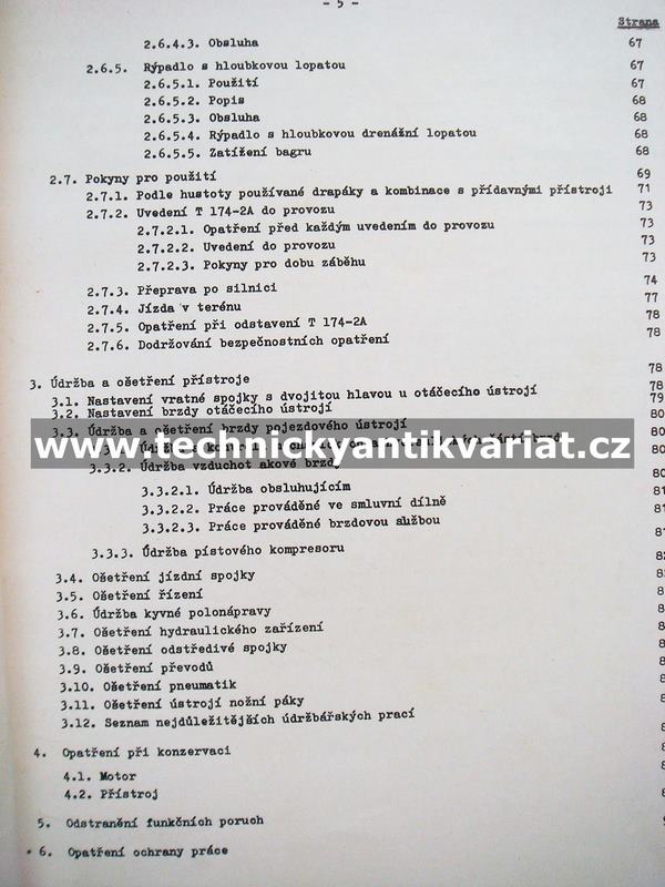 Samohybný jeřáb T174-2A - návod k obsluze (1982) | Technickyantikvariat ...